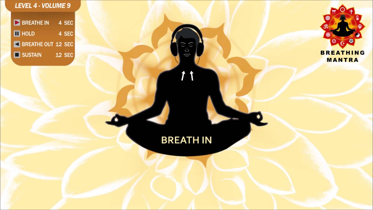 Guided Breathing Mantra (4 - 4 - 12 - 12) Pranayama Yoga Breathing ...