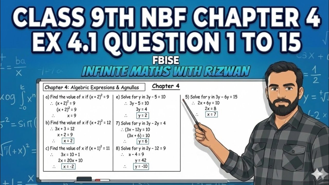 Class 9 Math NBF Chapter 4 Exercise 4.1 Q 1 to 15 Solution | FBISE ...