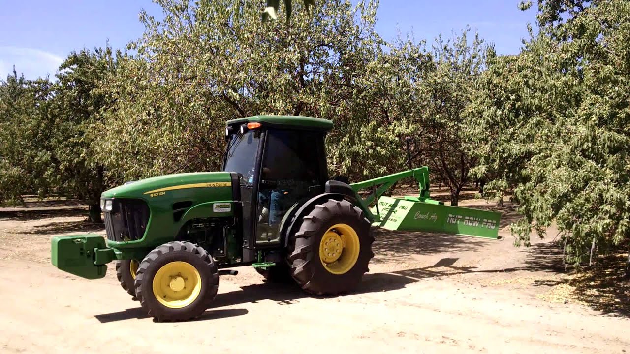 NUT ROW PRO - ALMOND ORCHARD 2 ROWS IN 1 MINUTE - YouTube