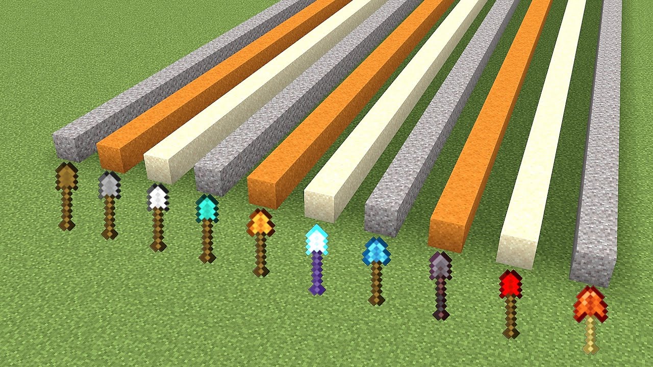 Which shovel digs the fastest in Minecraft??? - YouTube