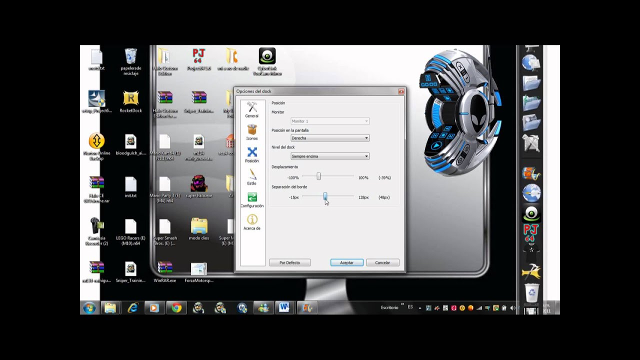 como descargar rocketdock - YouTube