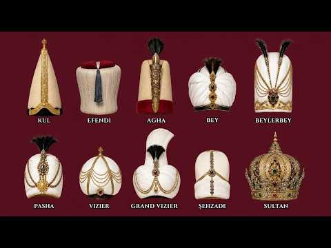 Jeder osmanische Adelstitel im Ranking von niedrig nach hoch (Kul bis Sultan)