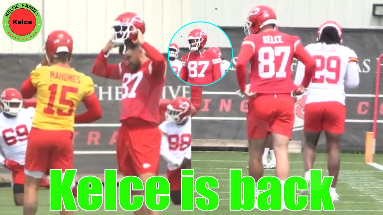 OMG! Travis Kelce enthusiastically practices with his teammates at ...