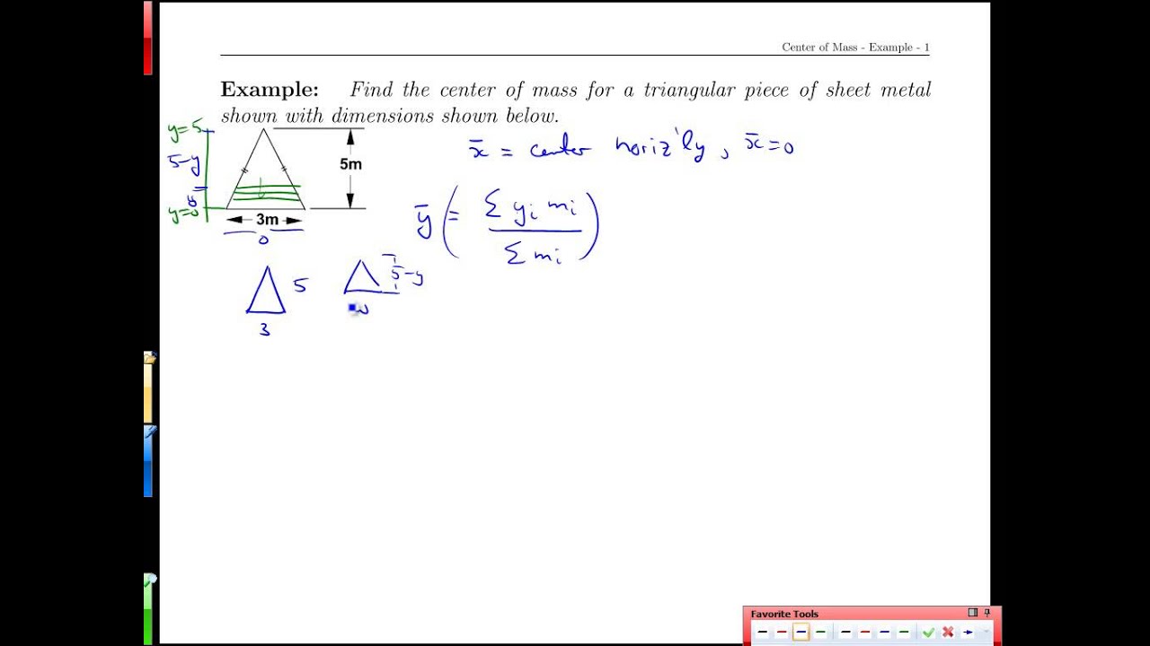 Unit 14-4 Center of Mass-Example - YouTube