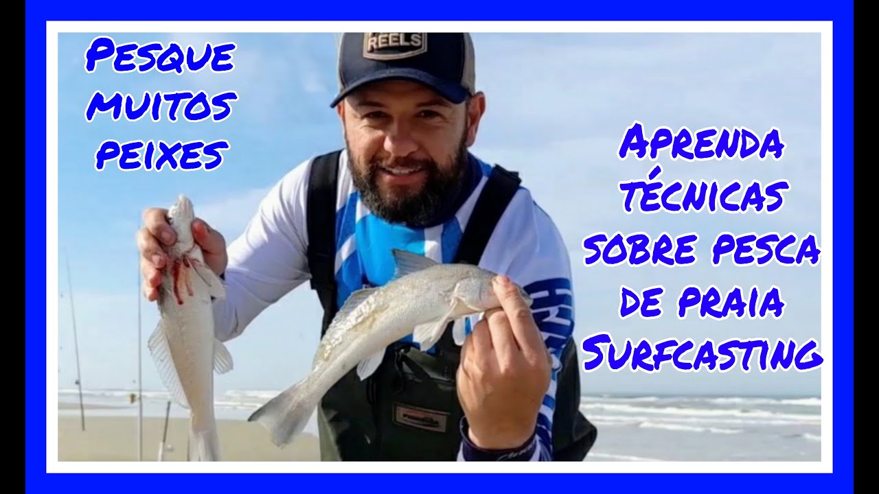Pescaria de beira de praia com muitos peixes, iscas vivas, batidas boas ...