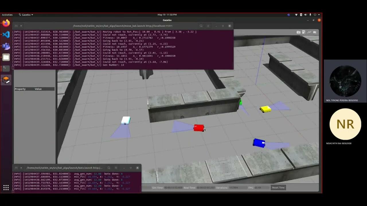 Bat Algorithm on Robots Gazebo Simulation - YouTube