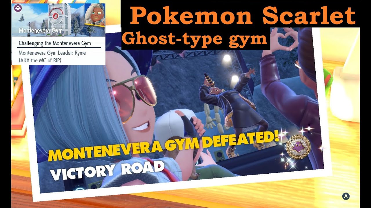 Pokemon Scarlet 30 - Ghost-type gym, gym leader rapper Ryme ...