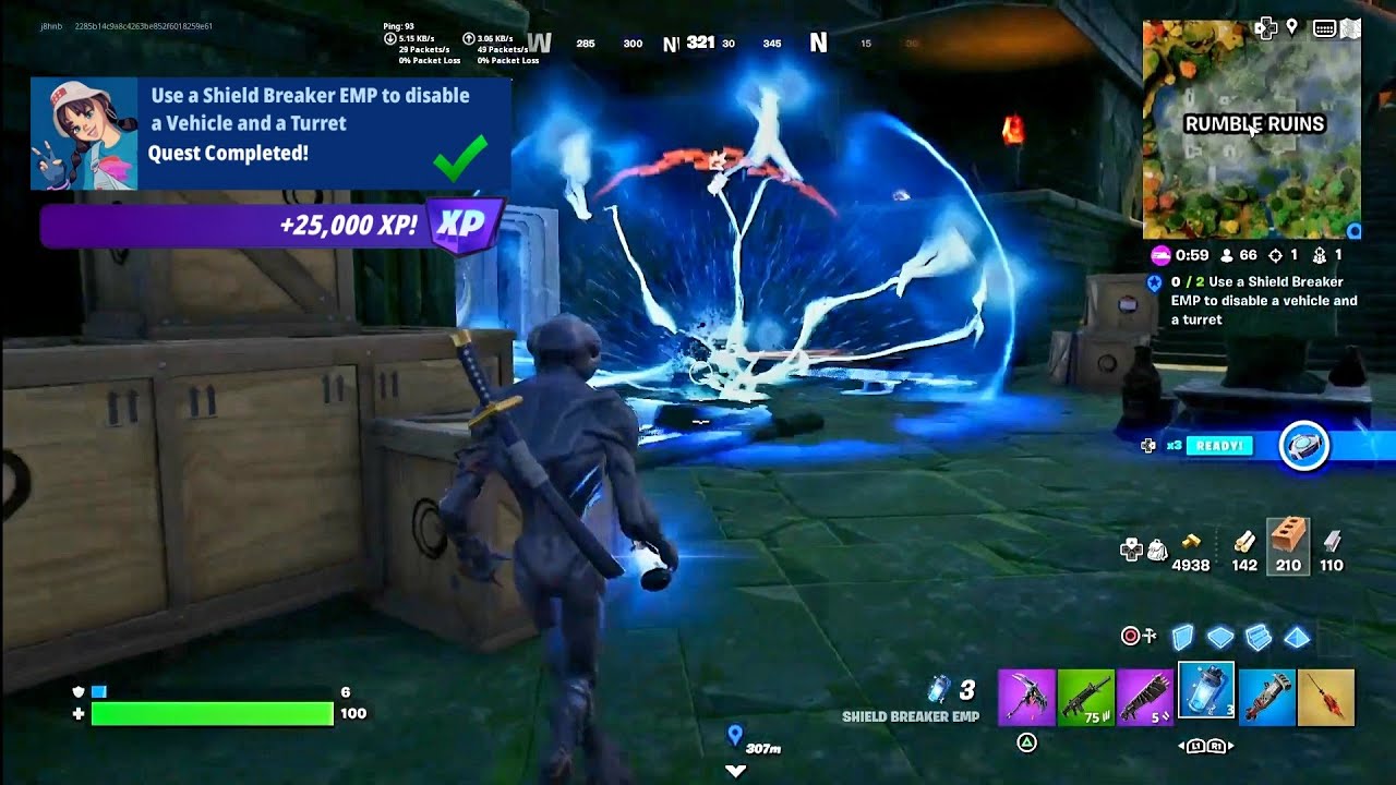 Fortnite - Use A Shield Breaker EMP To Disable A Vehicle And A Turret ...