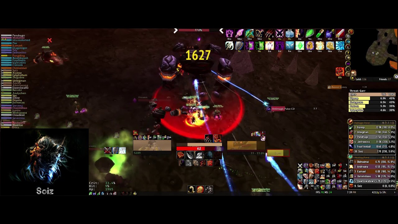 Molten Core - Garr. 2H Fury Warrior Slam spec. World of Warcraft ...