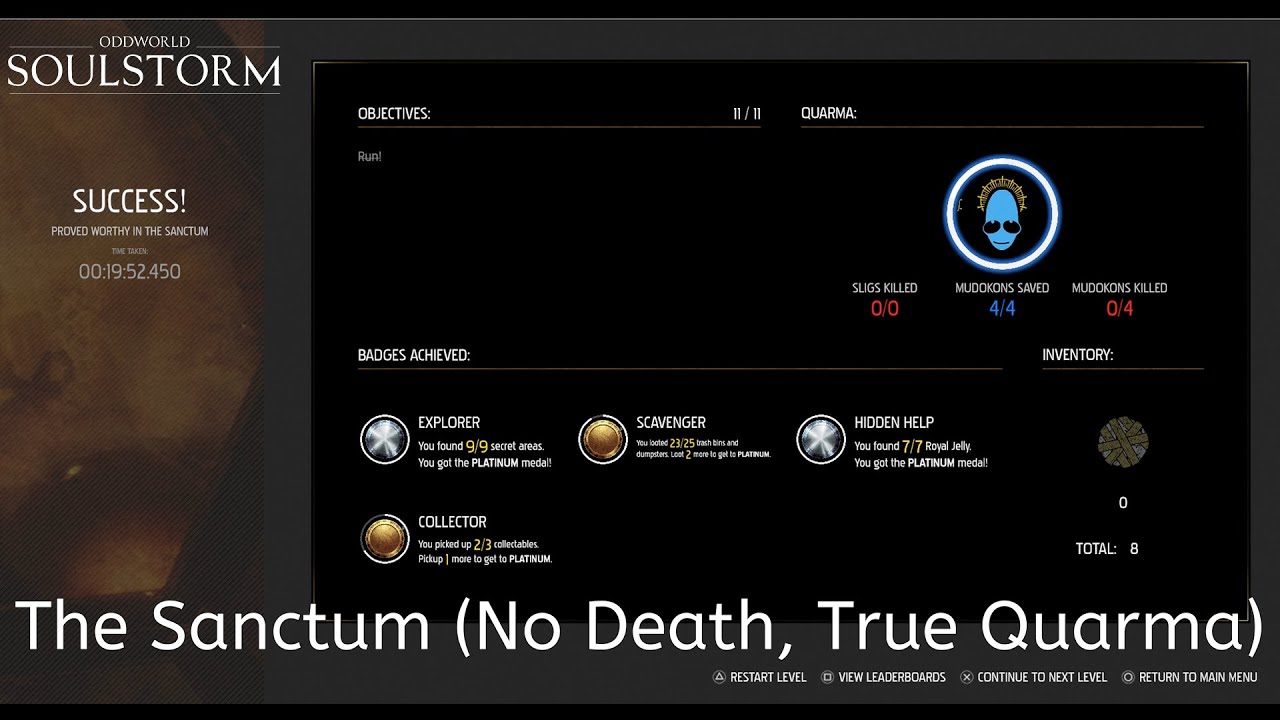 Oddworld: Soulstorm - The Sanctum (No Death, True Quarma) - YouTube