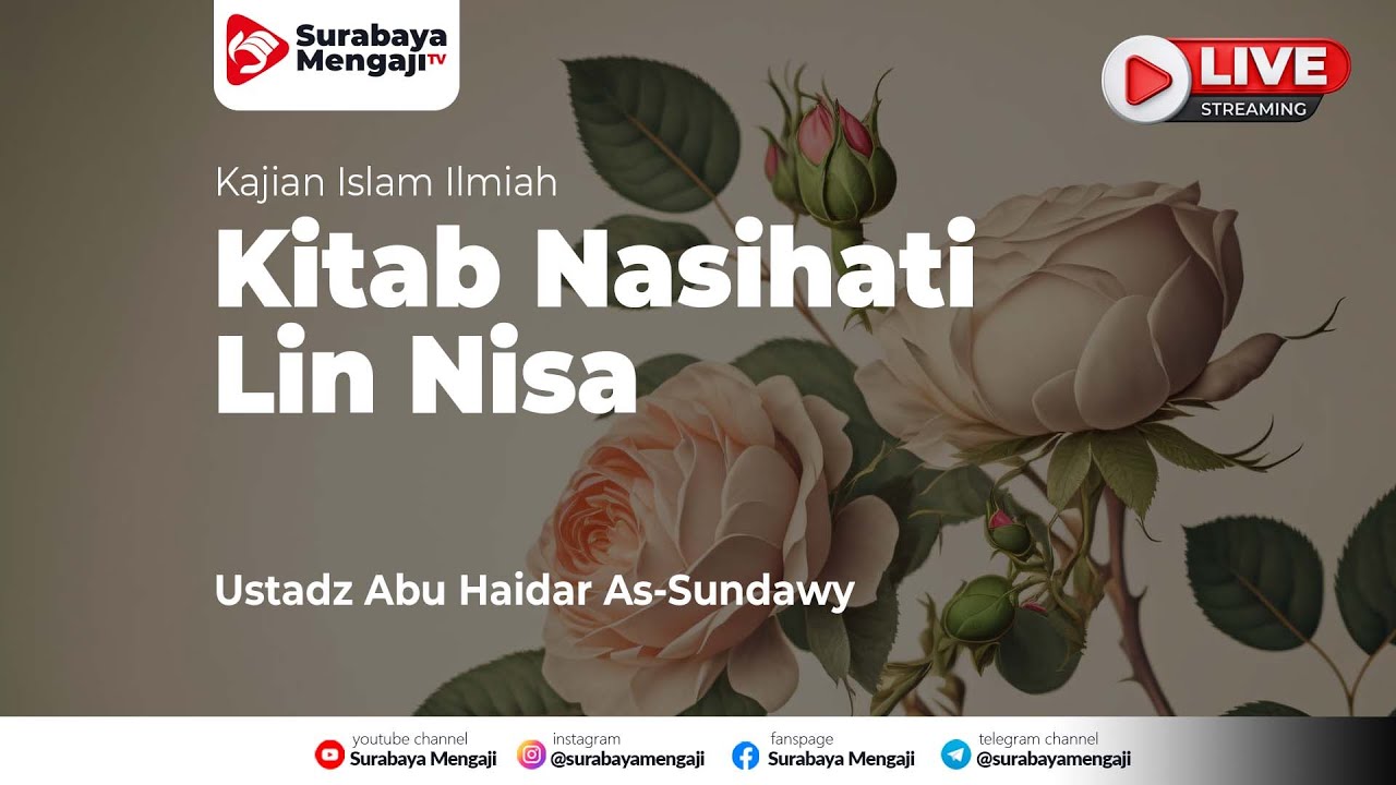 Tajamnya Lisan | Kitab Nasihati Lin Nisa - Ustadz Abu Haidar As-Sundawy ...