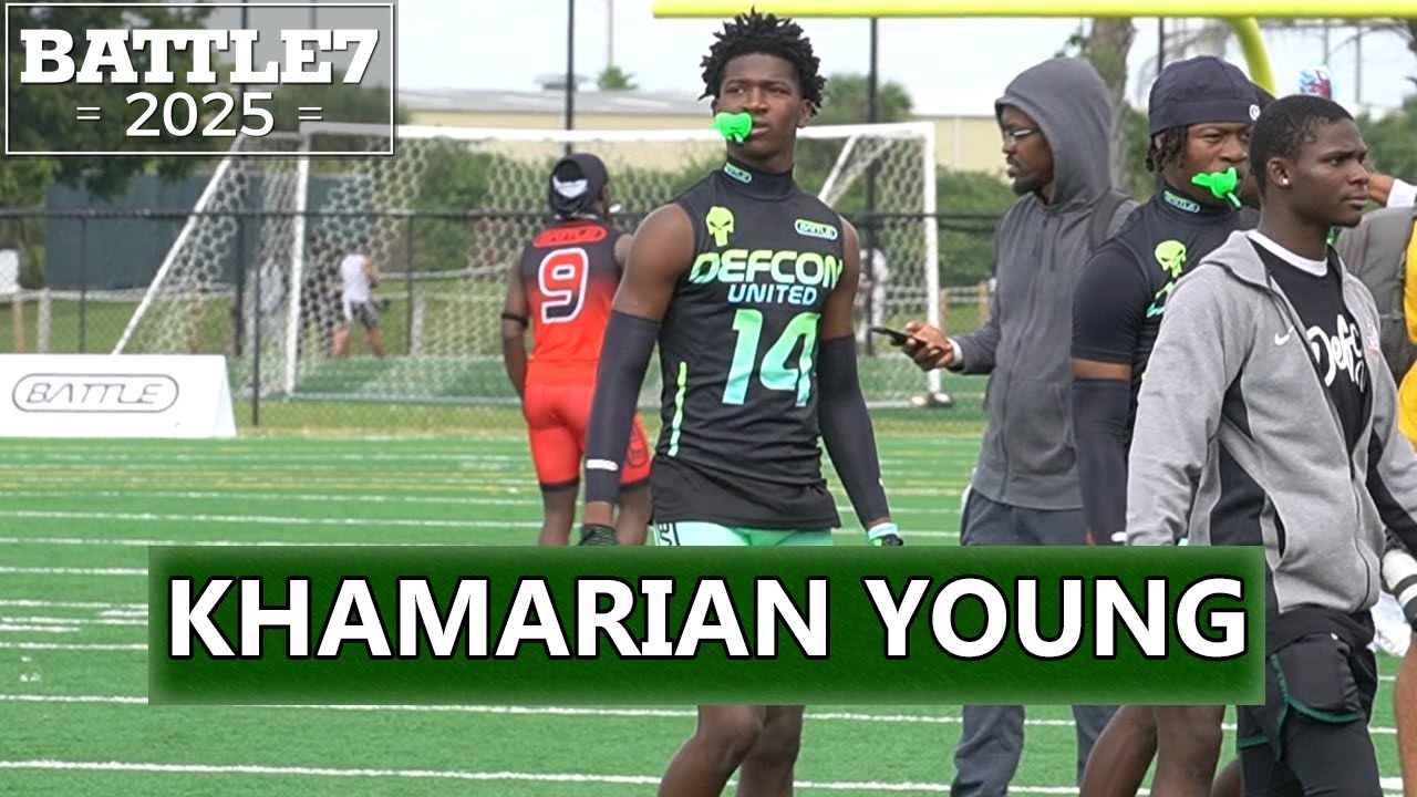 McArthur 2027 WR Khamarian Young at Battle Miami 7v7 Tournament ...