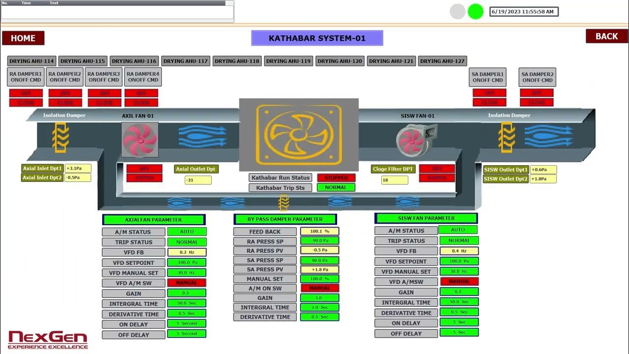Siemens Win cc Scada HVAC Graphic Sample with control logic for ...