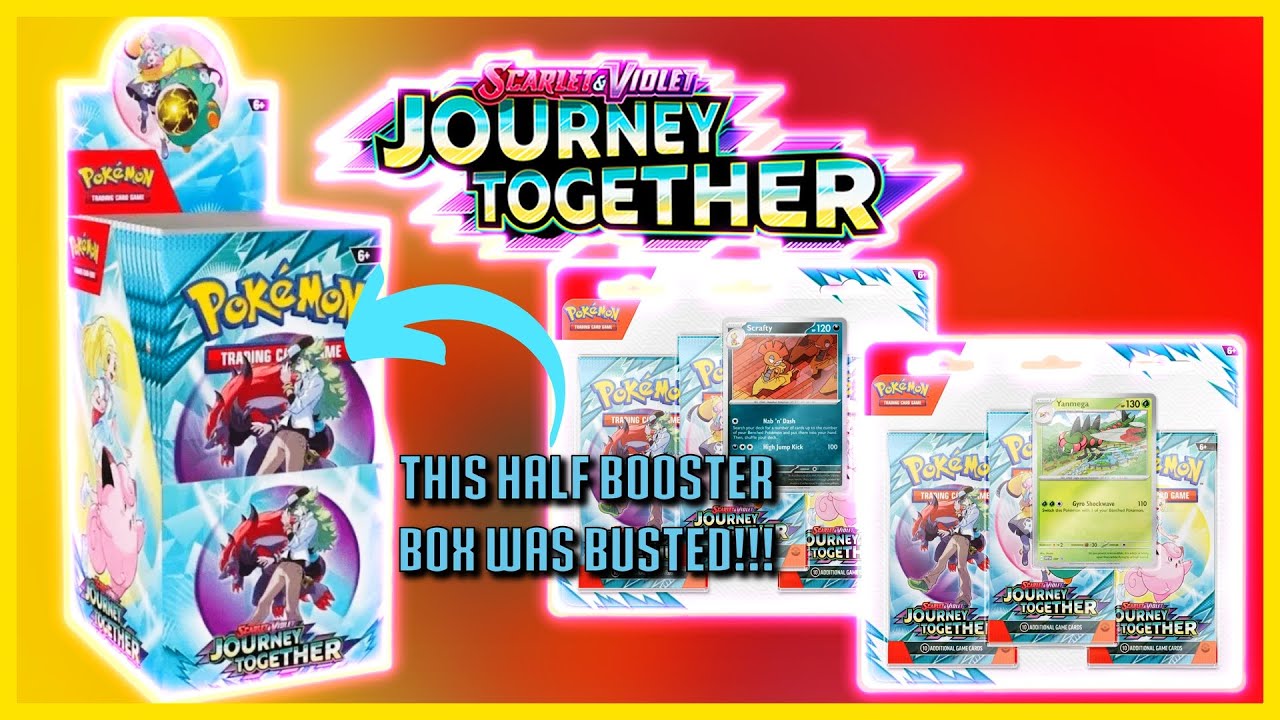 *Busted Box!* Pokemon Journey Together Half Booster Box + 2 Triple Pack ...