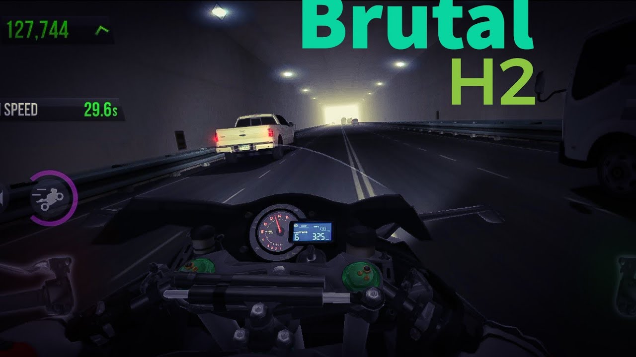 Kawasaki h2 top speed run | game play | biker buzz - YouTube