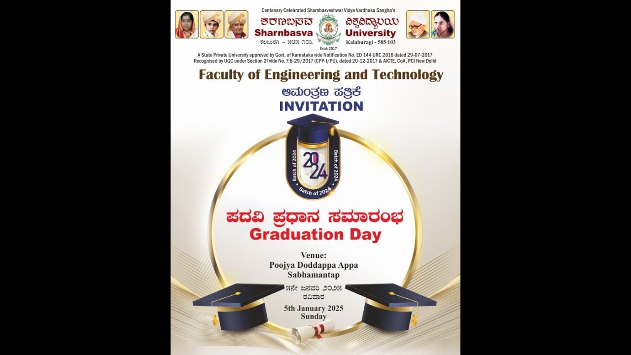 Sharnbasva University - Graduation Day Ceremony - 6th Jan 2025 FBS ...