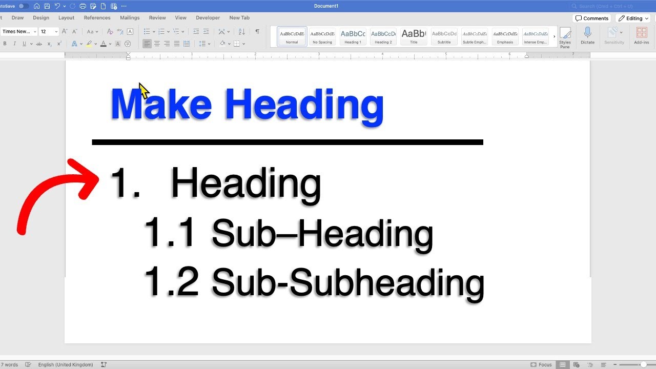 How To Make a Heading in Word [ Perfect Method ] - YouTube