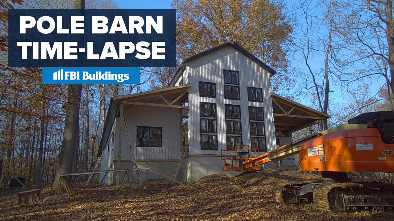 Pole Barn Home | Construction Time Lapse - YouTube