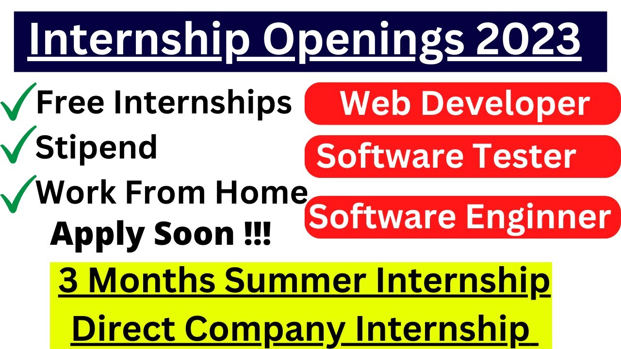 Internship with stipend | Internship 2023 - YouTube