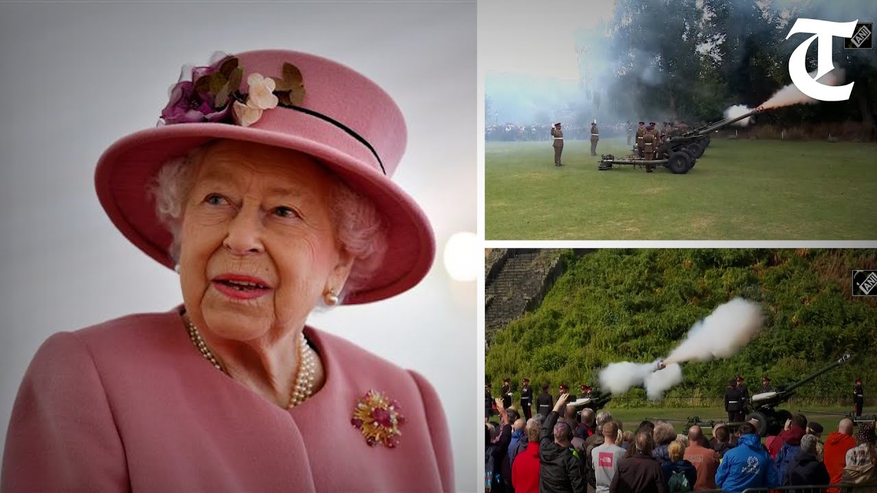 96 rounds of royal gun salutes fired to pay tribute to Queen Elizabeth ...