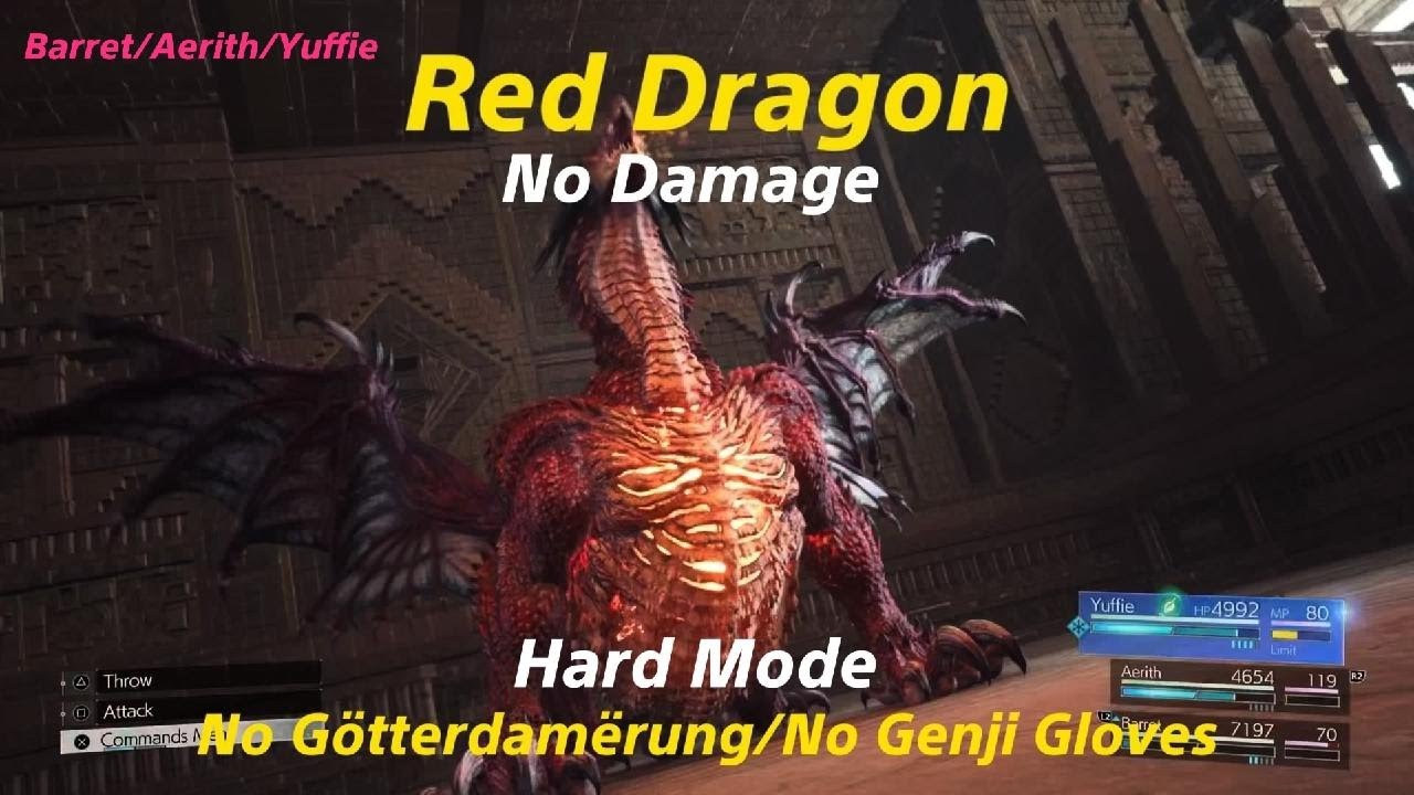 FFVII Rebirth - Red Dragon Hard (No Damage/No Genji Gloves/No ...
