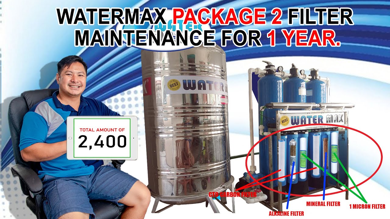 WATERMAX PACKAGE 2 FILTER MAINTENANCE FOR 1 YEAR - YouTube