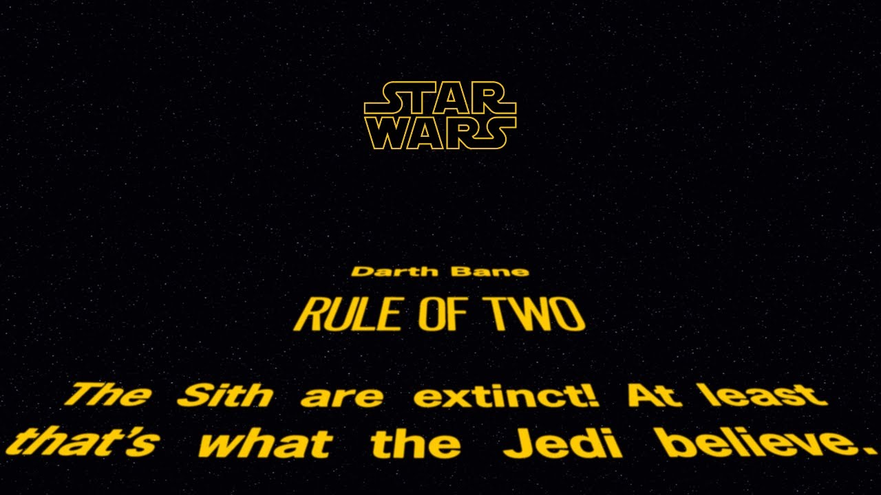 Star Wars: DARTH BANE - RULE OF TWO Opening Crawl 4K - YouTube