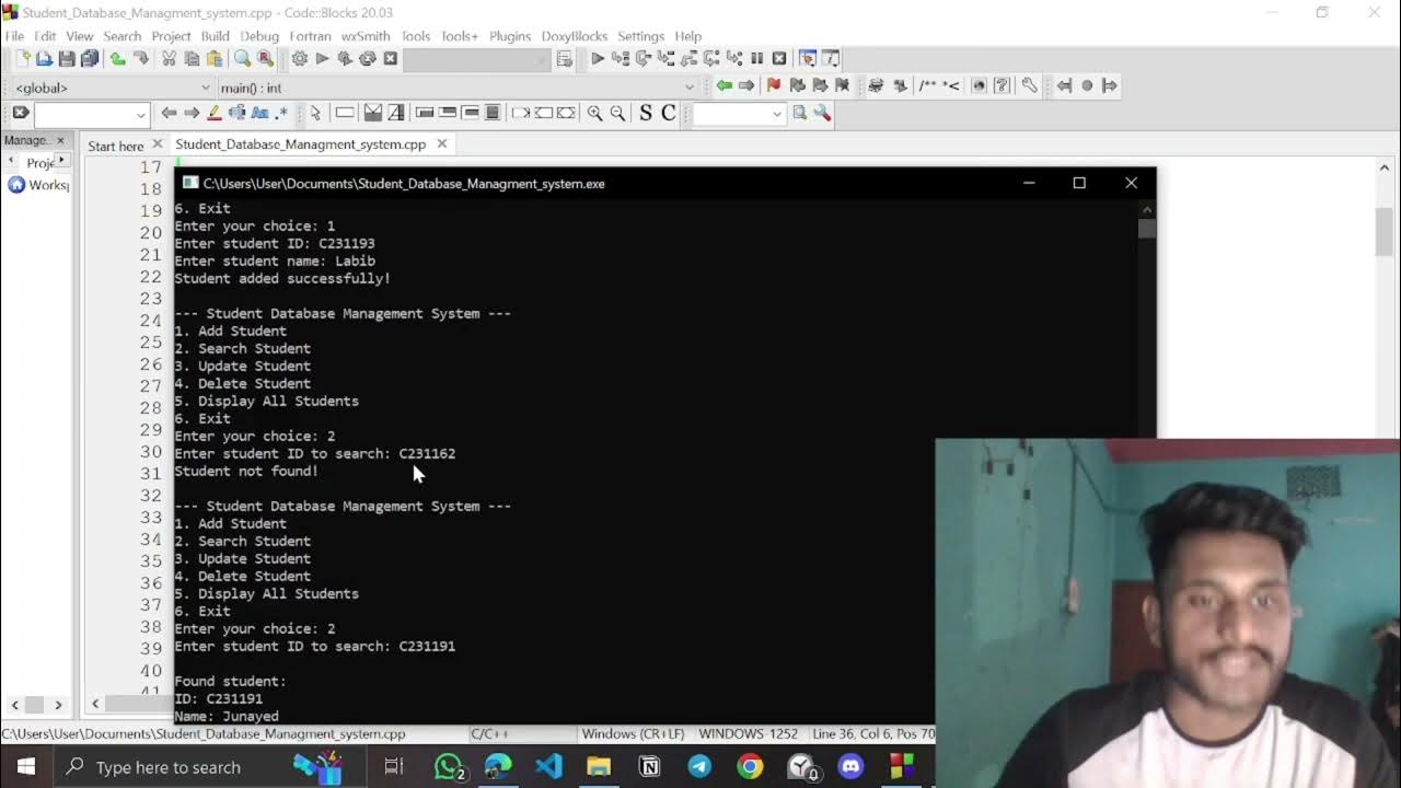 Student Database Management System | Data Structure - YouTube