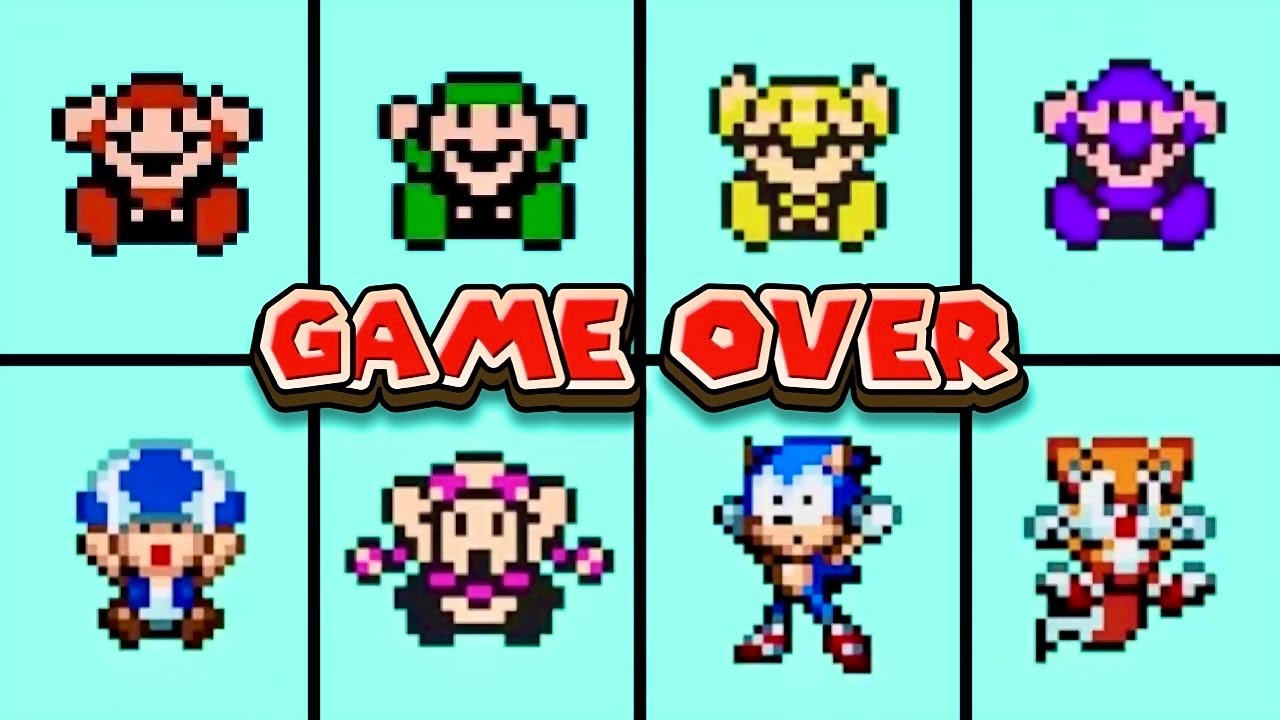 Super Mario Bros. 3 Characters Game Over & Death Animations - YouTube