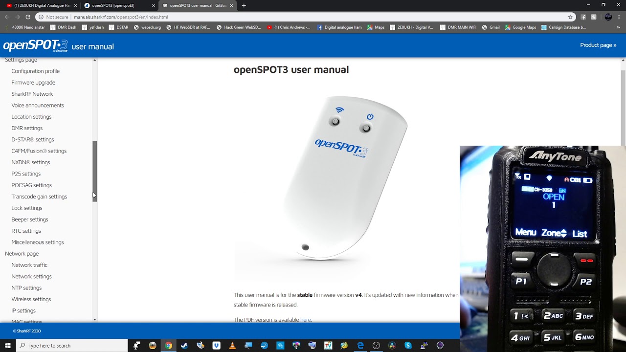 Openspot 3 Dmr cross modes - YouTube