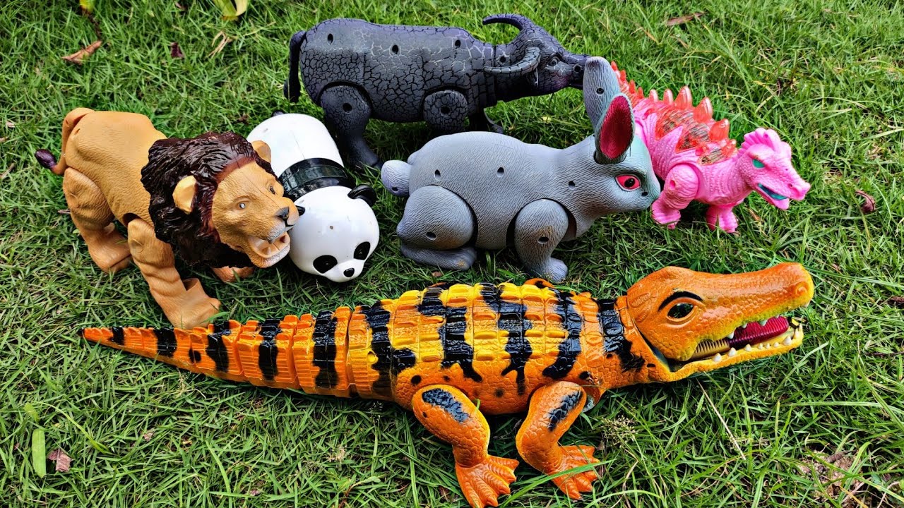 menemukan mainan lucu Buaya kerbau singa panda dinosaurus kelinci 38 ...