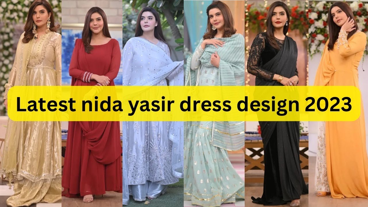 Latest nida yasir dress design 2023 Nida yasir morning show dresses new ...