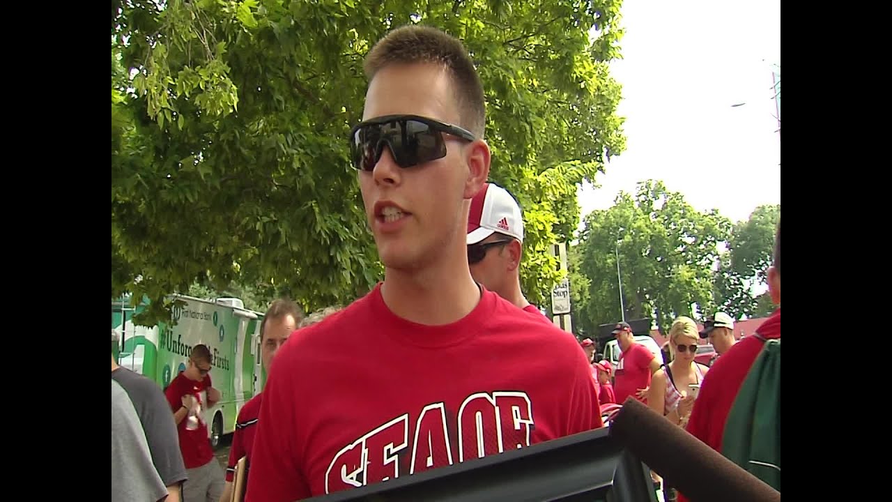 Extended interview: Nebraska football fan brings painting of Mike Riley ...