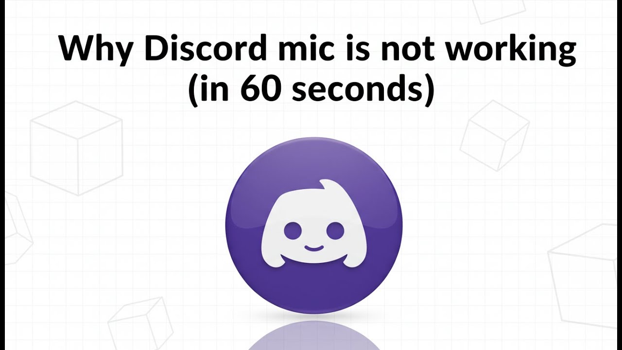 Why Discord mic is not working (in 60 seconds) - YouTube