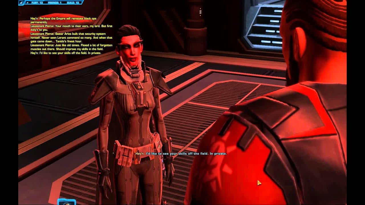 SWTOR Lieutenant Pierce "Like Old Times" (Romance) - YouTube