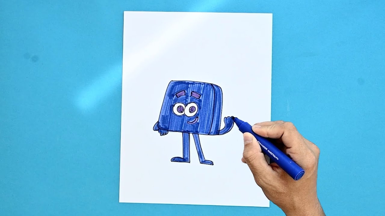 How to draw Colorblocks - Blue - YouTube