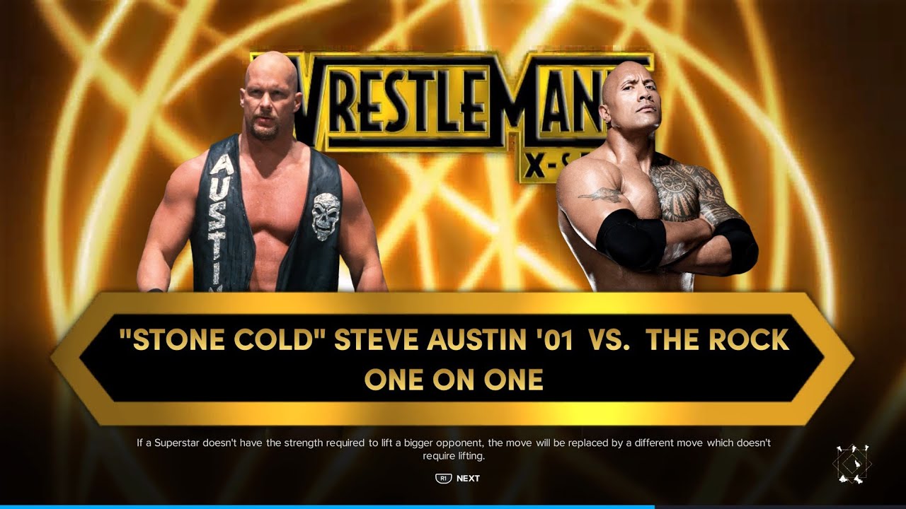 WWE 2K24 - Stone Cold Steve Austin VS The Rock - YouTube