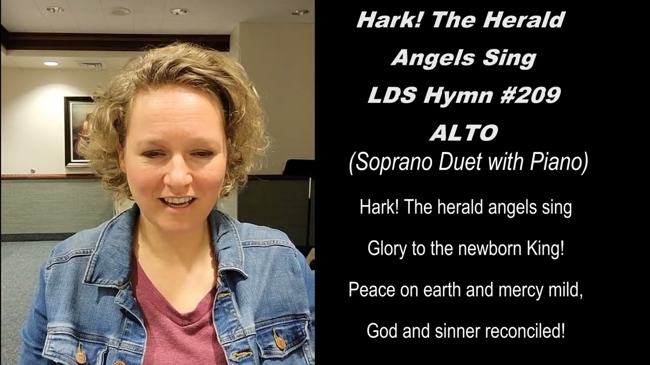 Hark! The Herald Angels Sing ALTO (LDS Hymn #209) Sing With Rachael ...