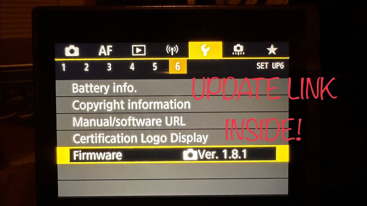 Canon R5 Firmware 1 8 1