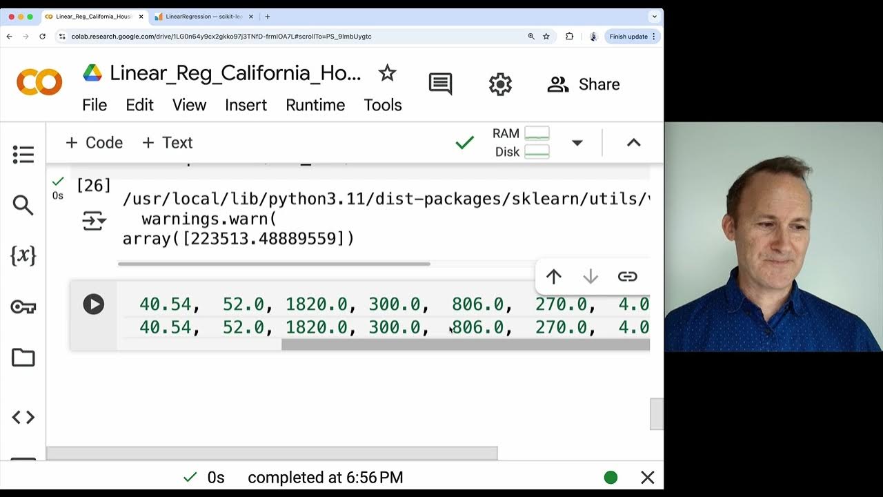 Linear Regression 6 - Sklearn Predictions - model.predict() - YouTube