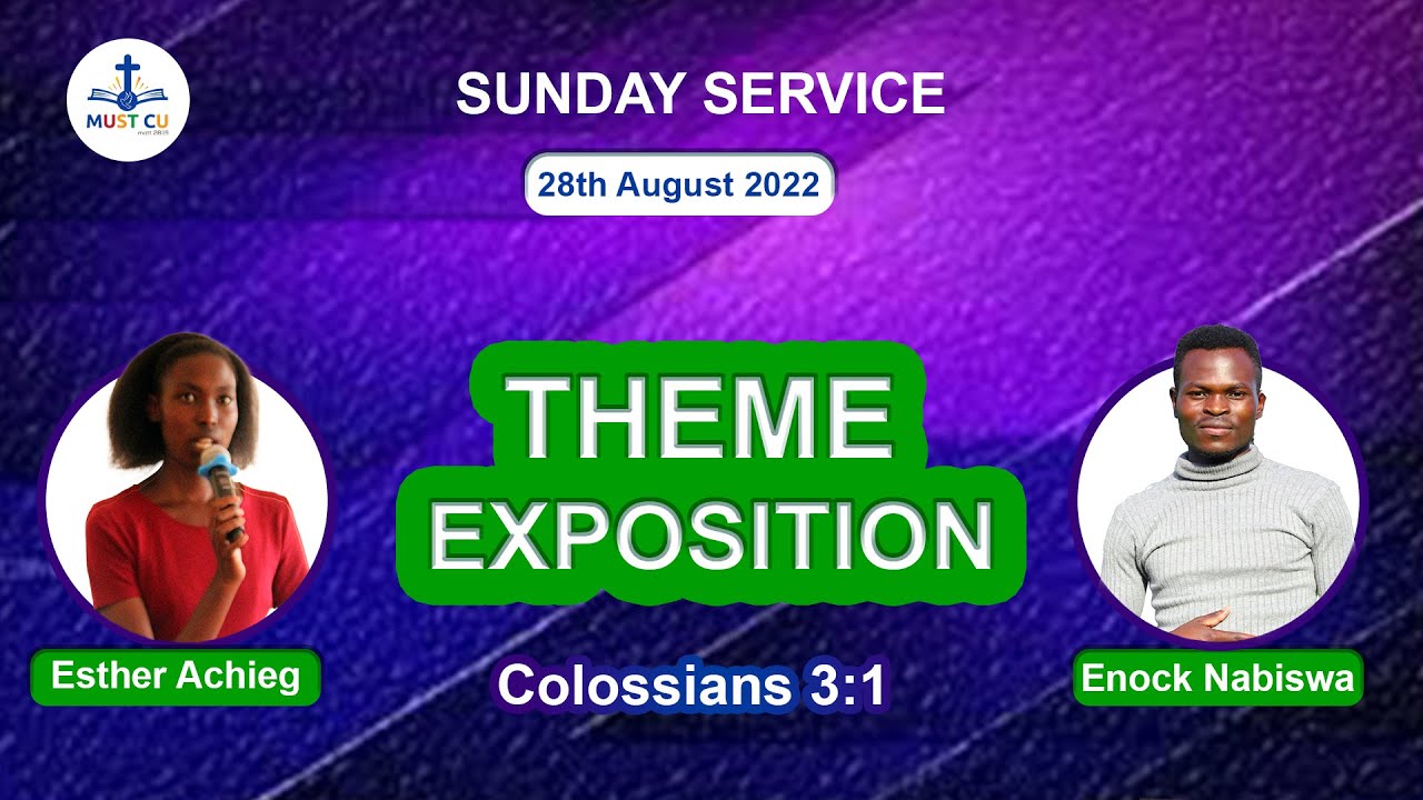 THEME EXPOSITION // Esther Achieg //Sunday 28th August ,2022 - YouTube