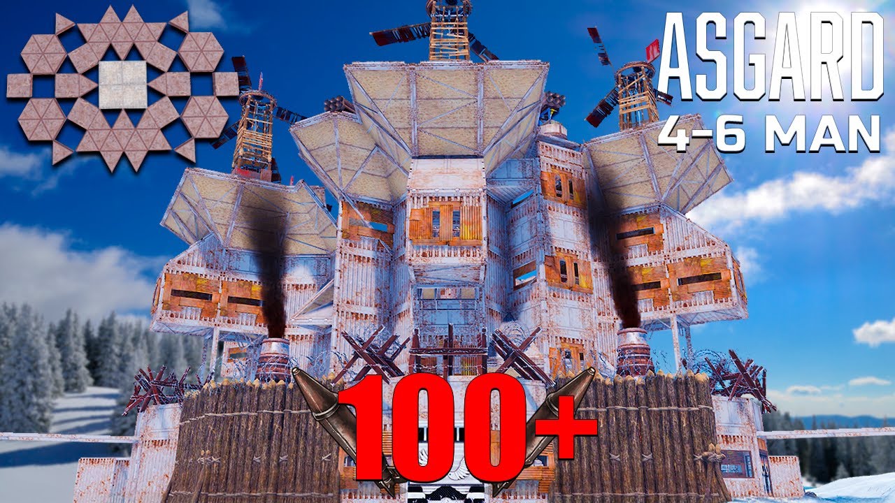 ASGARD - BEST OFFLINE 2x2 base for 100+ ROCKETS with 8 BUNKERS [rust ...