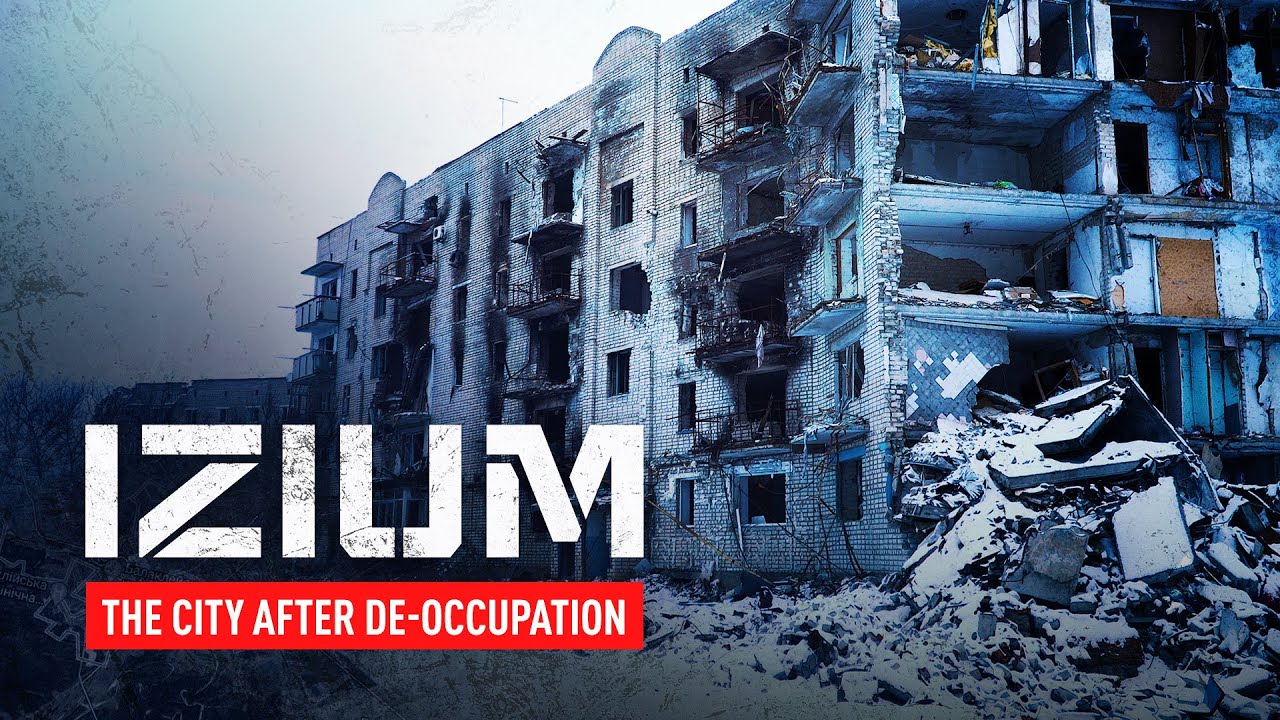 Walk through the liberated Izium, Ukraine. City after Russian shelling ...
