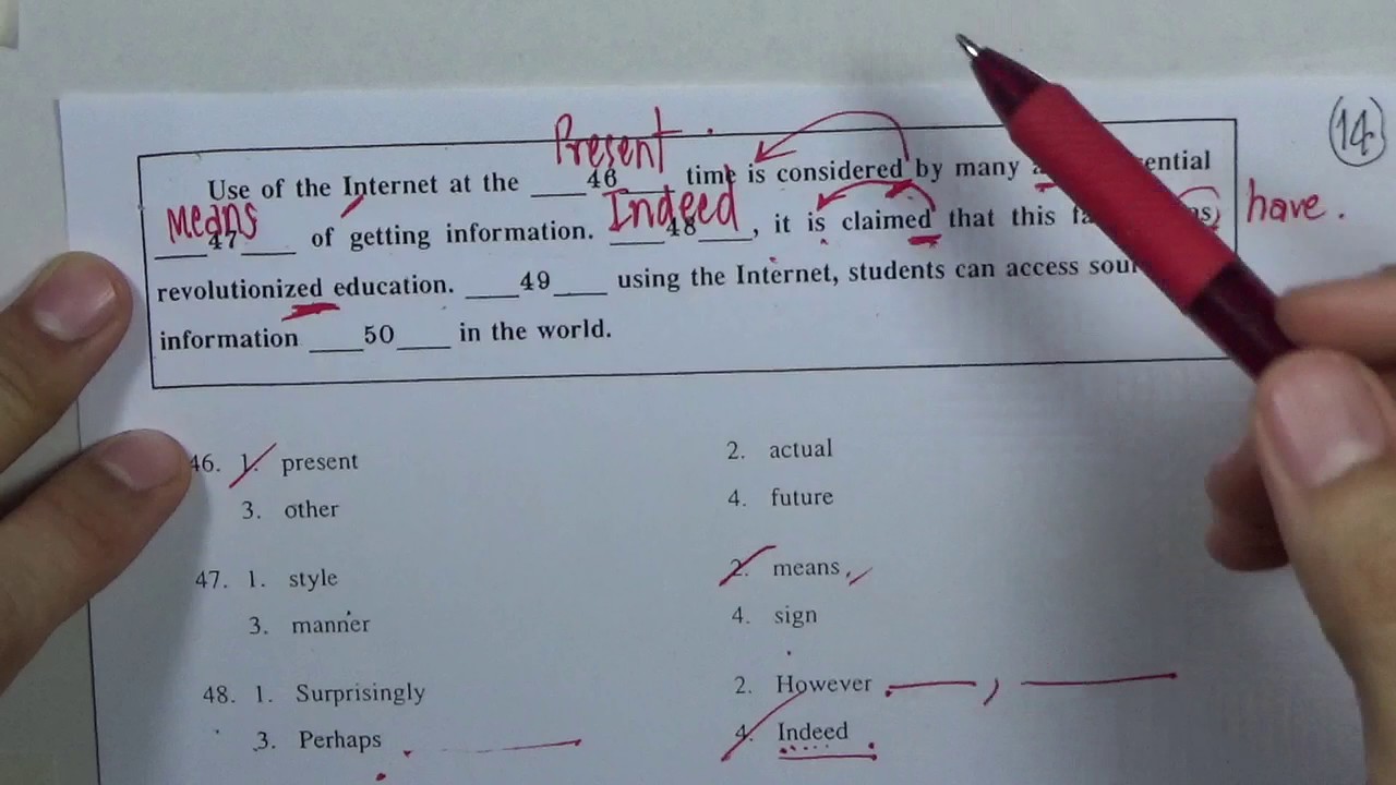 ติวข้อสอบ Cloze test: TOEIC, TU GET, CU Tep เกี่ยวกับ Internet English ...