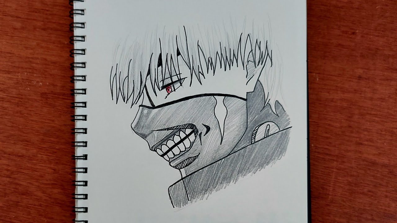 How to draw ken kaneki from tokyo ghoul |Easy drawing |Anime drawing ...