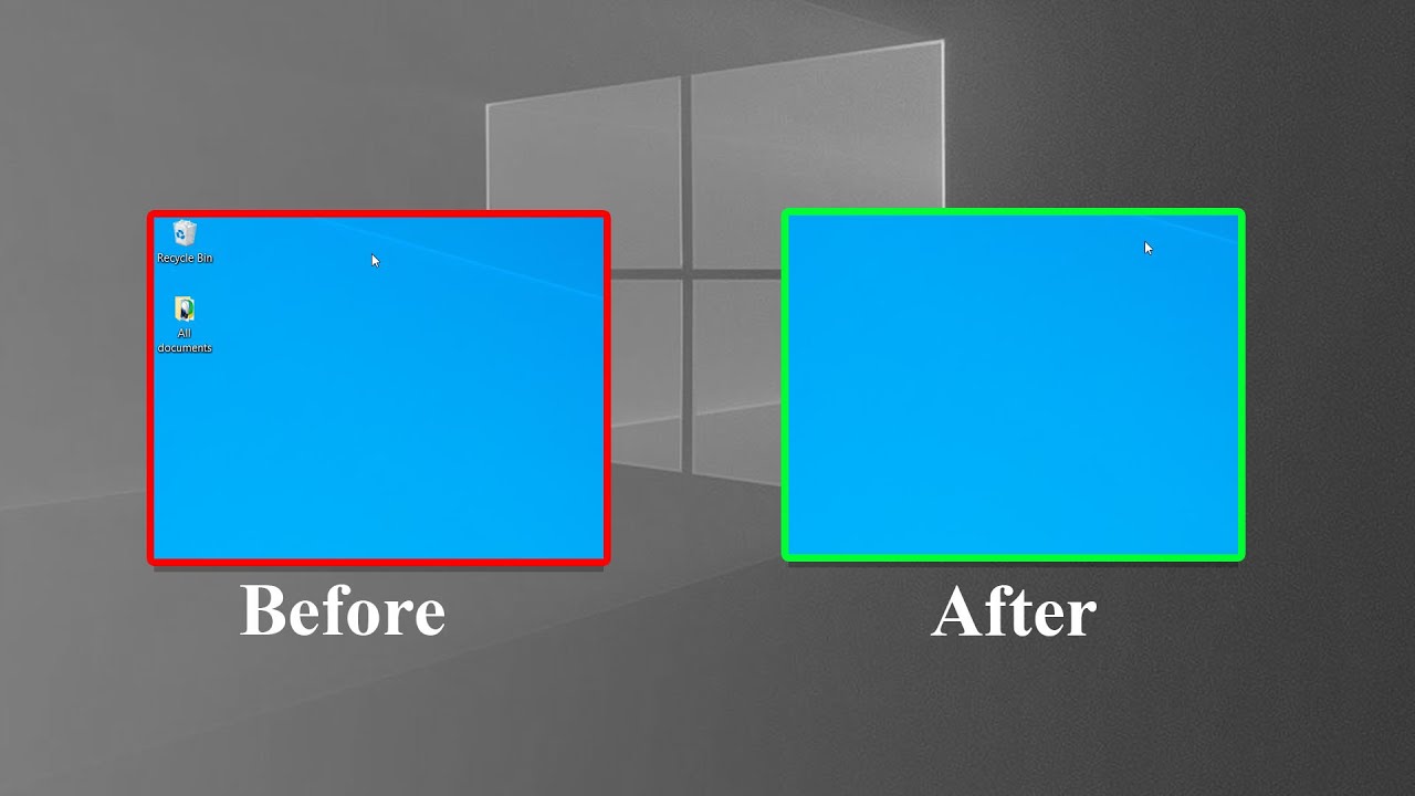 How to hide your desktop icons in Windows 10 - YouTube
