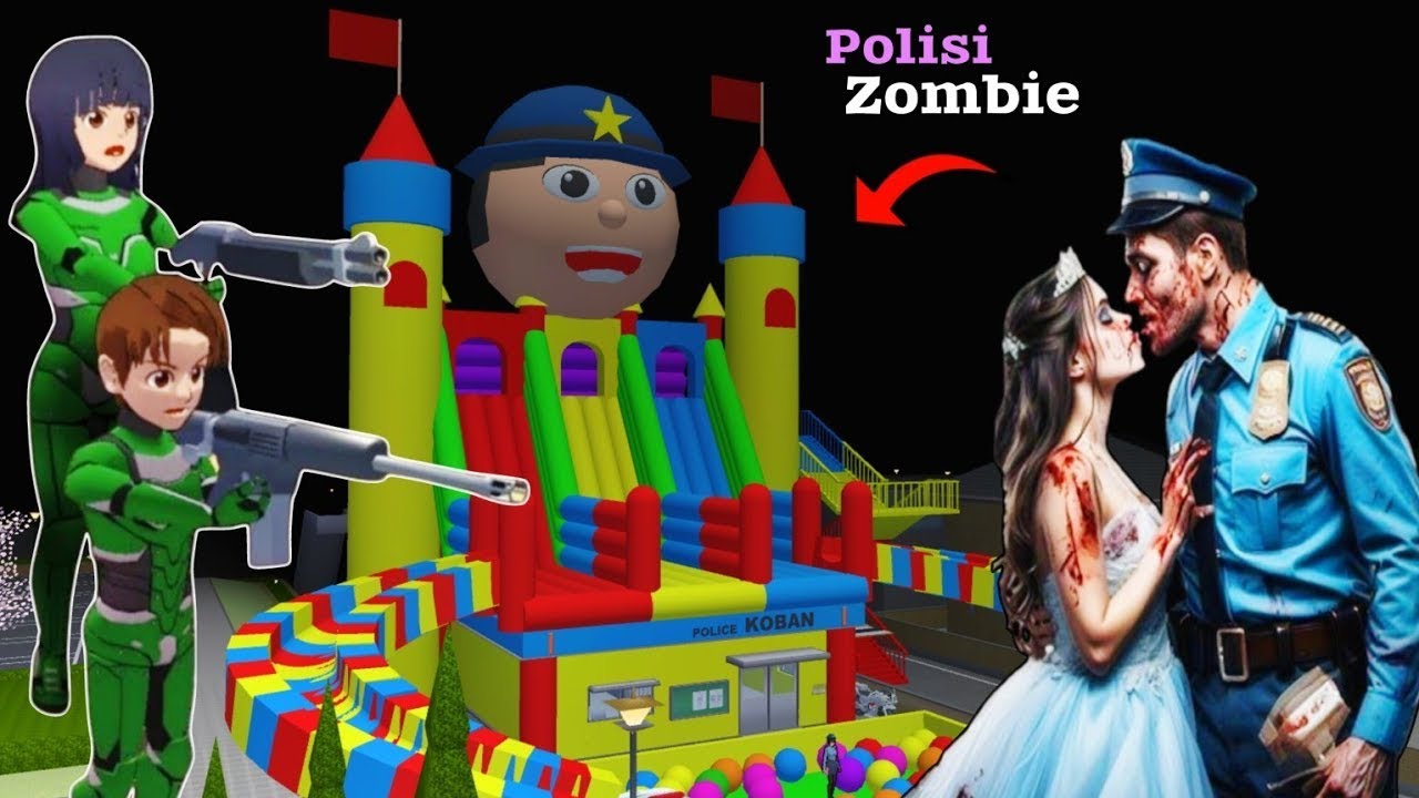 Polisi Couple Zombie Haunting Yuta dan Mio 😱|| Sakura School Simulator ...