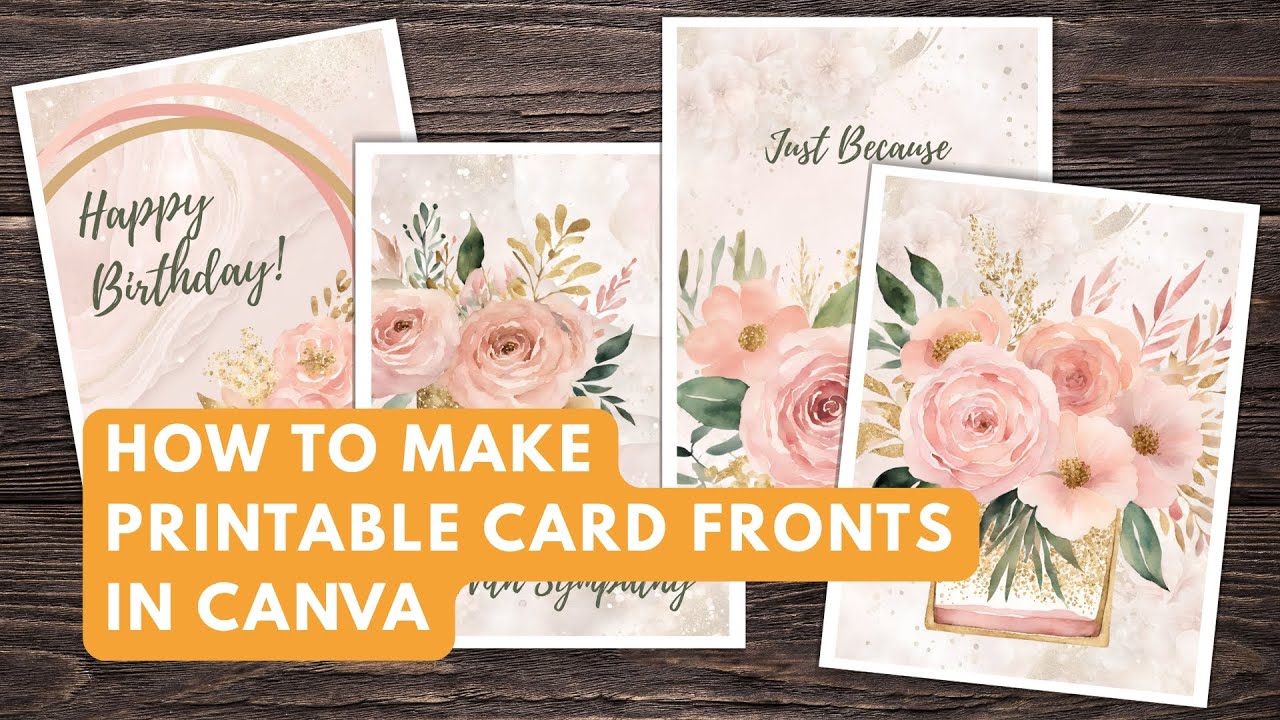 How to Design Printable Greeting Card Fronts in Canva | DIY Cards for ...