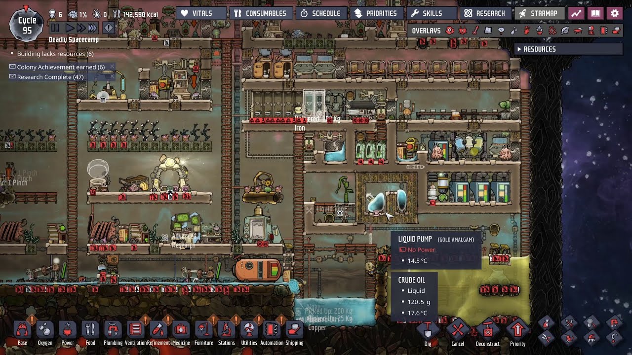 Oxygen Not Included Mini Base ep 5 Getting the dupes fancy new suits ...