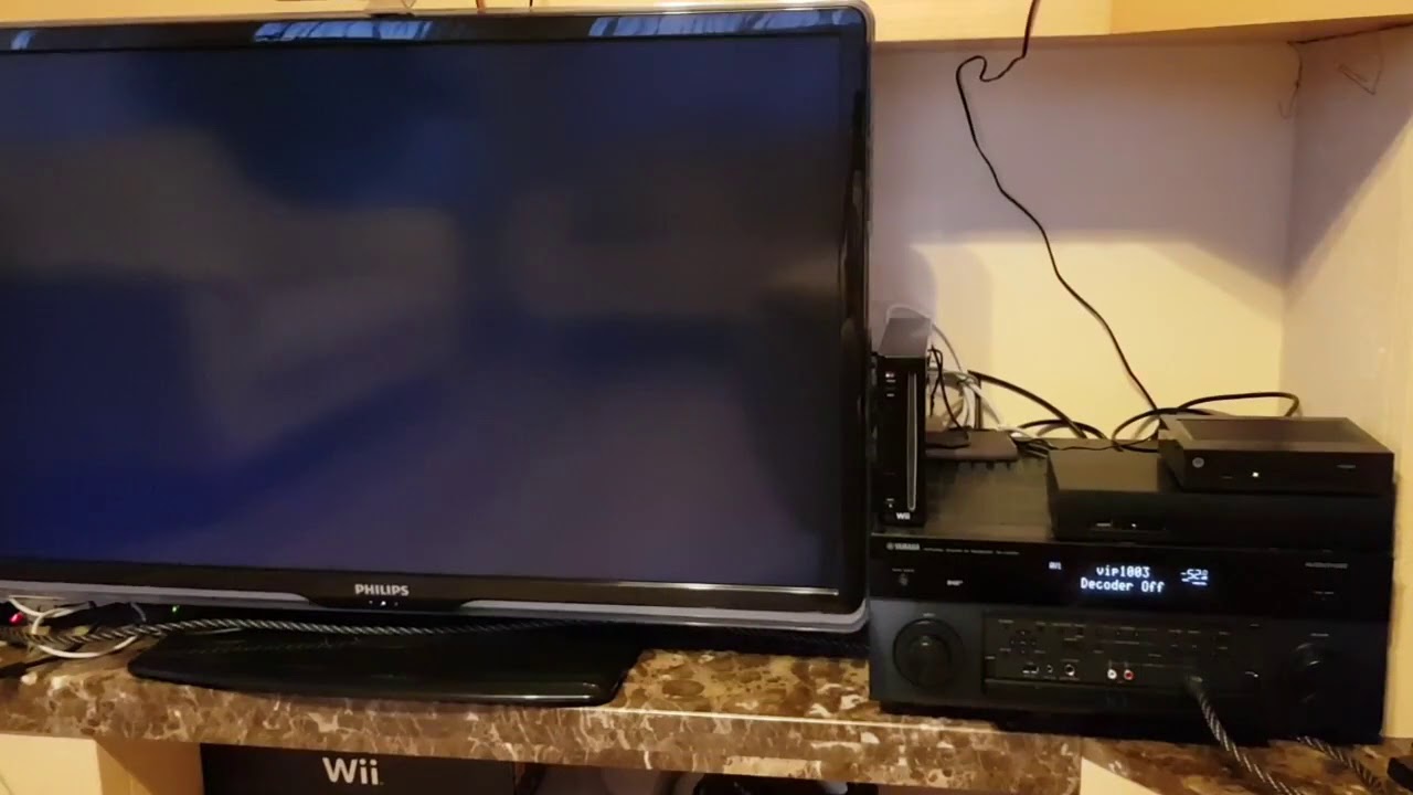 Yamaha rx-A1070 and Motorola VIP 1003 connected by HDMI - YouTube